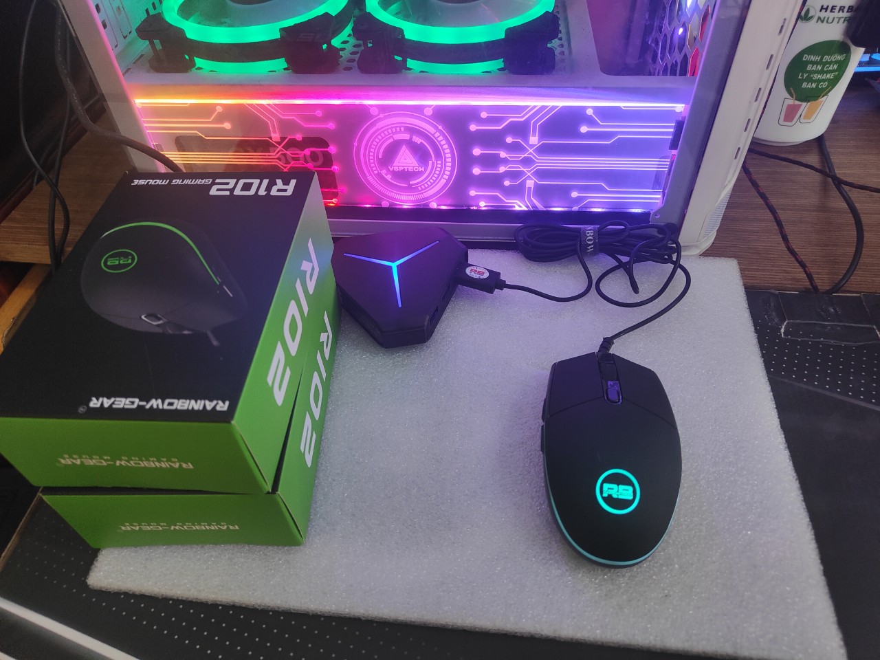 Gaming Gear - Mouse Gaming RAINBOW R102 ( RGB AUTO) Quang Học 3200DPI ...