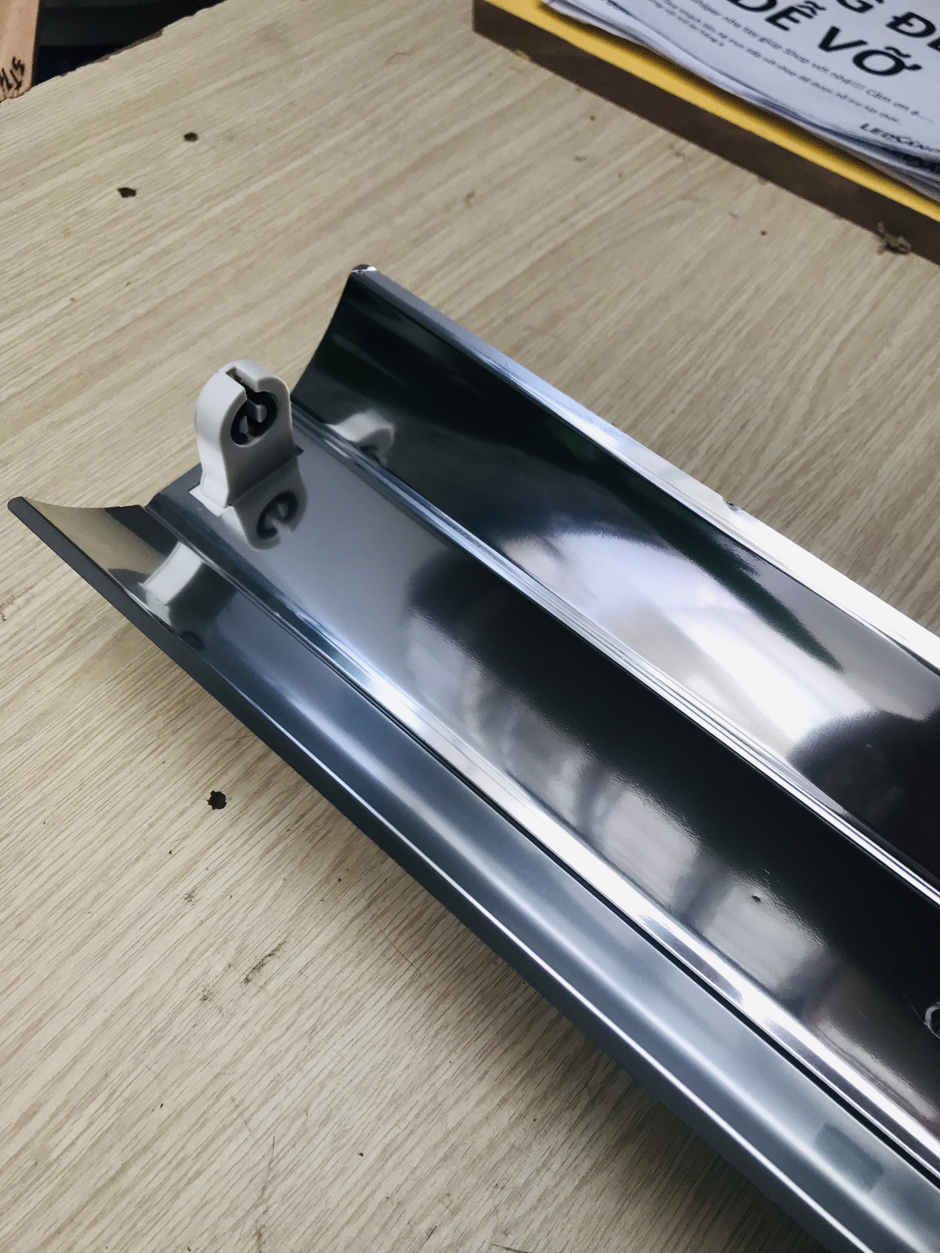 [HCM]Máng đèn LED Inox 0.6m, 1m2 - Máng chóa đèn inox đơn - Máng chóa ...