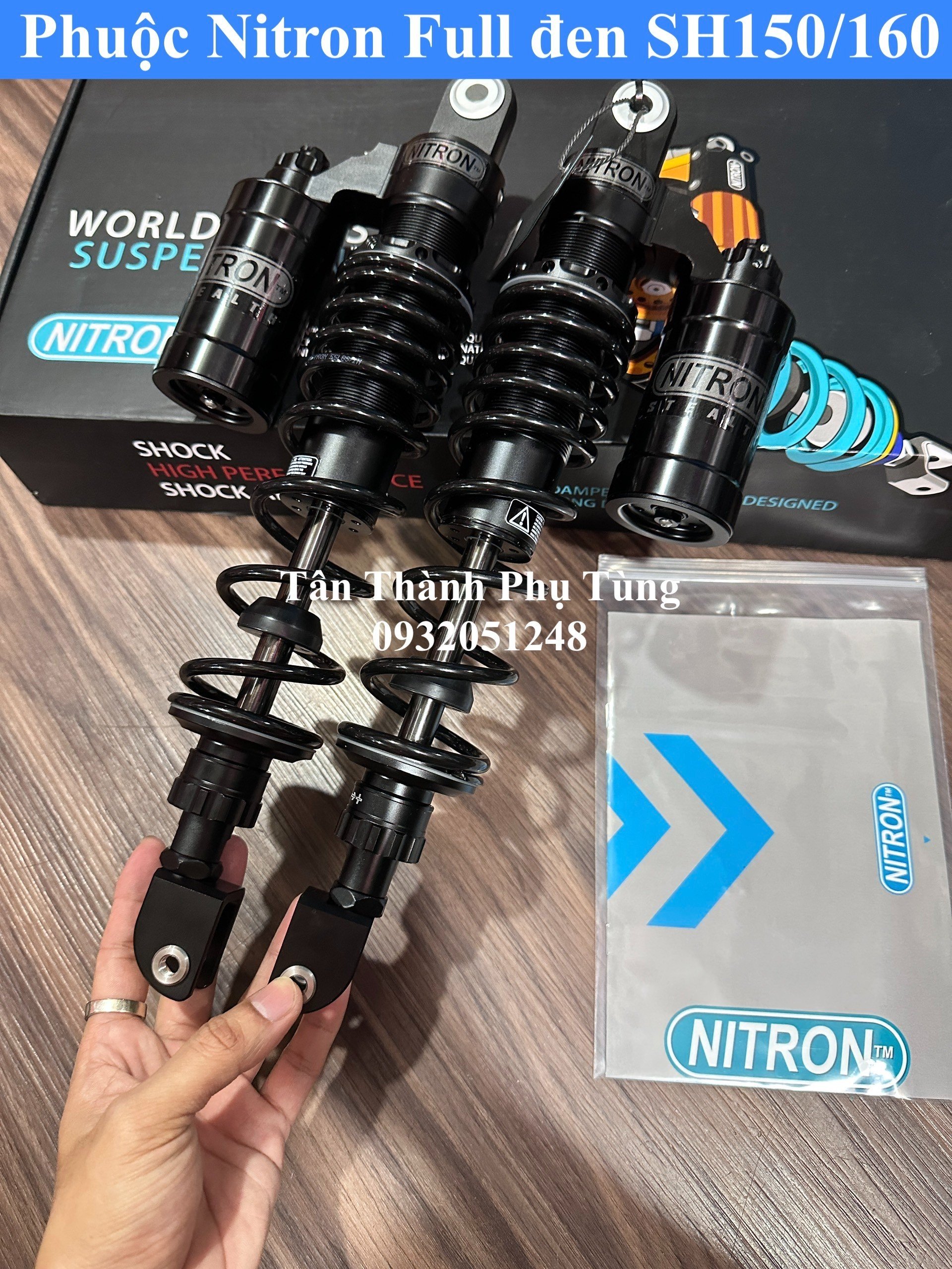 Phuộc Nitron ĐNA chính hãng full đen: SH 350, SH 300, SH 150, BH năm ...
