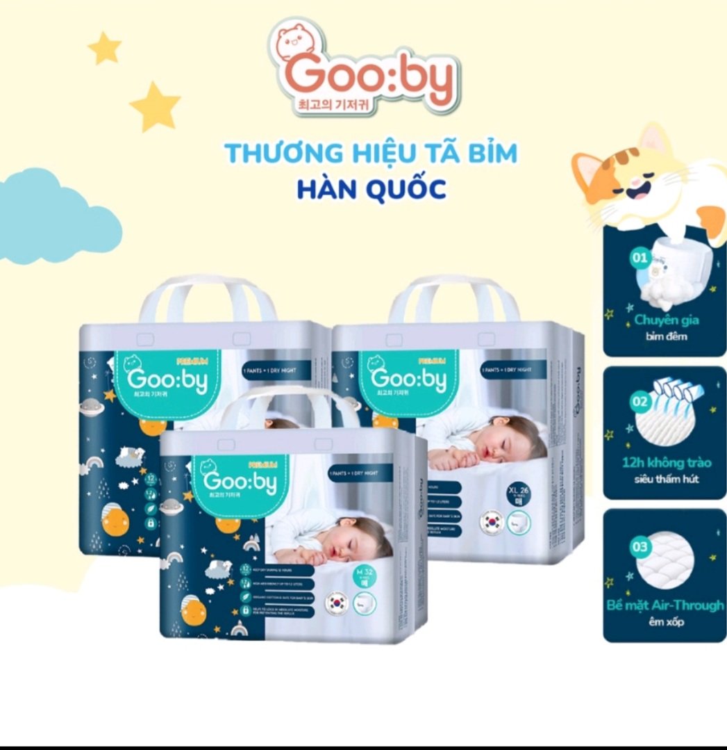 Bỉm mẫu dùng thử Tãbỉm Gooby Premium ( Bỉm Gooby Đêm ) Siêu mềm mại ...