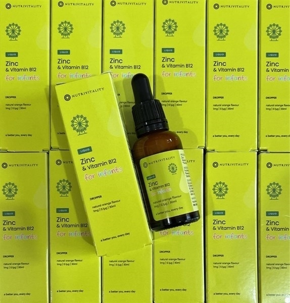 Kẽm Nutrivitality Zinc Vitamin B12 - 30ml Anh Quốc - Bổ sung kẽm ...