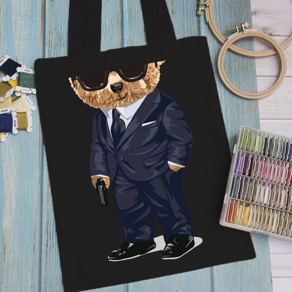 Túi vải túi Tote (màu đen) TEDDY ART - Mẫu 6 vải canvas dày đẹp cho nữ ...