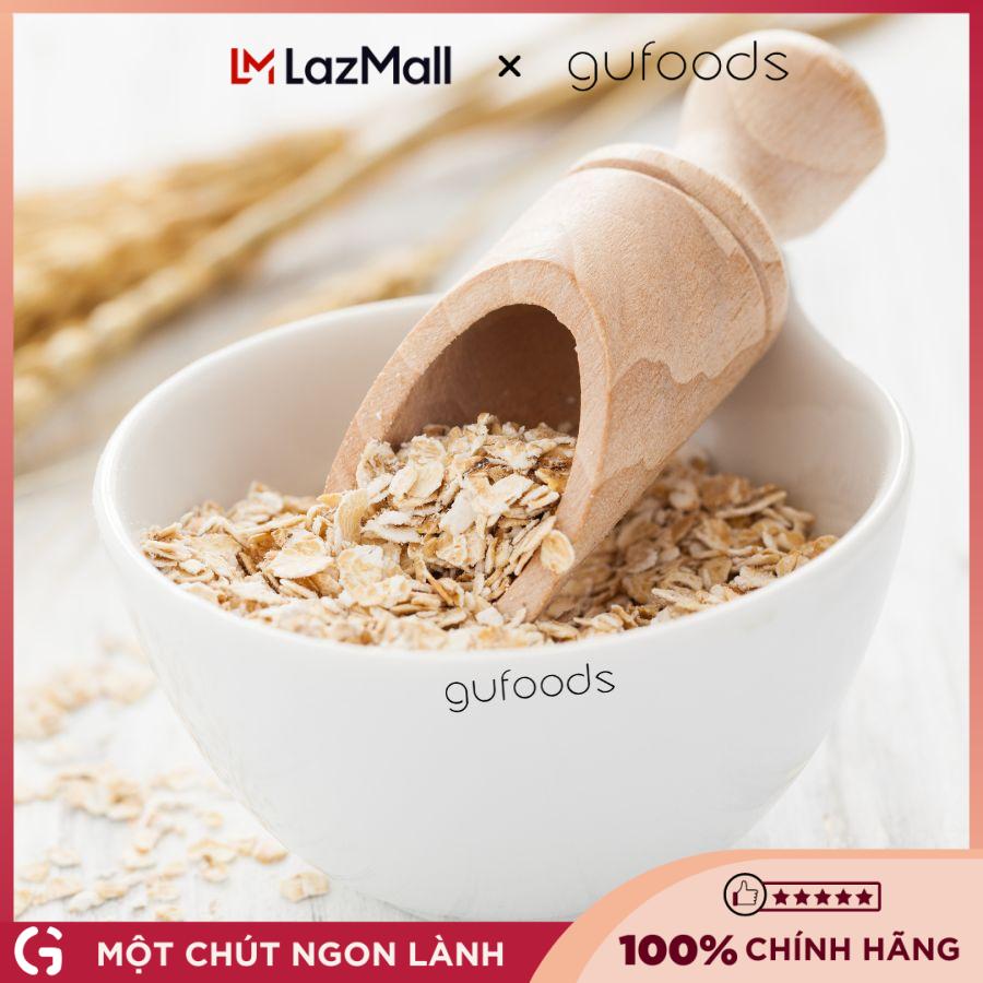 1.5kg Combo 3 gói Yến mạch tươi cán mỏng (cán dẹt) GUfoods (mỗi gói 500g) - Ăn kiêng Giàu chất ...