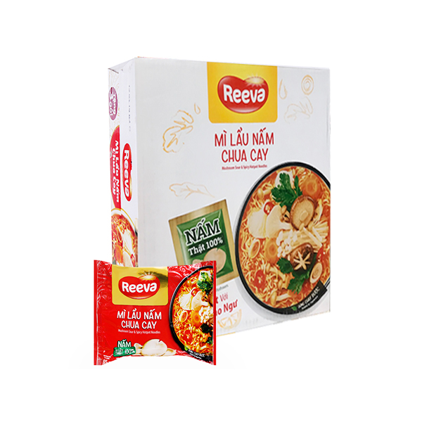 MÌ REEVA 3 MIỀN LẨU NẤM CHUA CAY THÙNG 30 GÓI X 85 G - MixASale