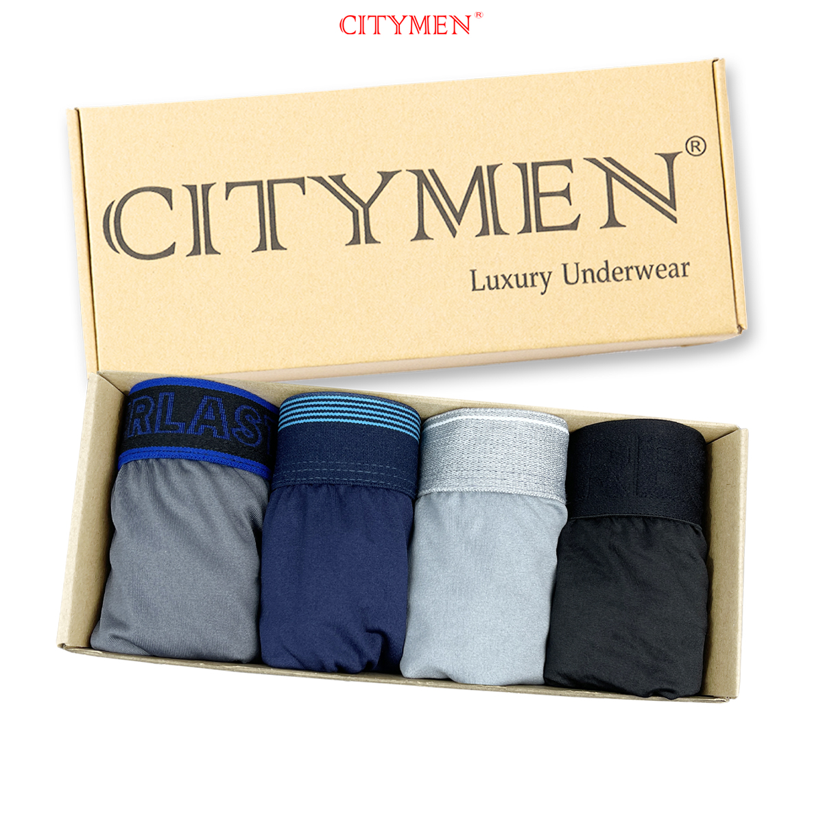 Hộp 4 Quần Lót Nam boxer vải thun lạnh nhiều lưng co giãn 4 chiều hiệu ...