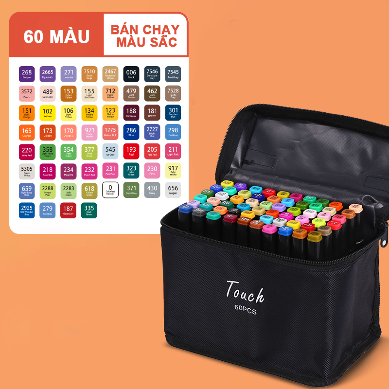 Bút màu marker 80 màu Bút màu nước cồn hai đầu Bút đánh dấu truyện ...