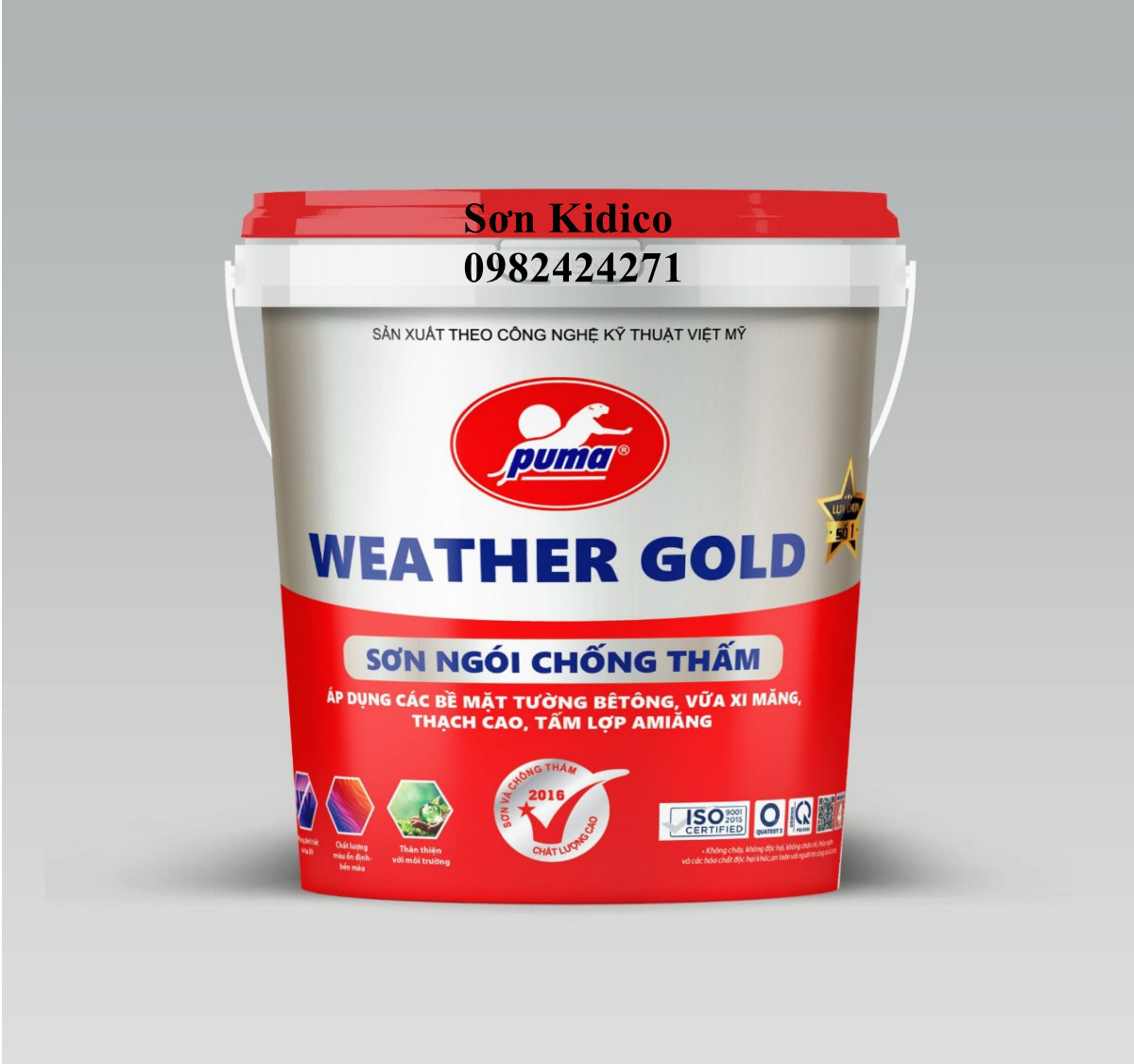 SƠN NGÓI CHỐNG THẤM WEATHER GOLD PUMA - 1kg và 4kg | Lazada.vn