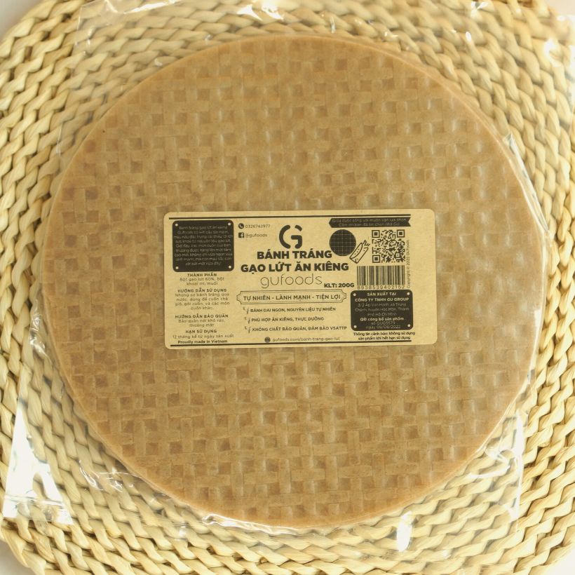 Bánh tráng gạo lứt GUfoods (200g) - Dai ngon Eatclean Ăn kiêng Healthy ...