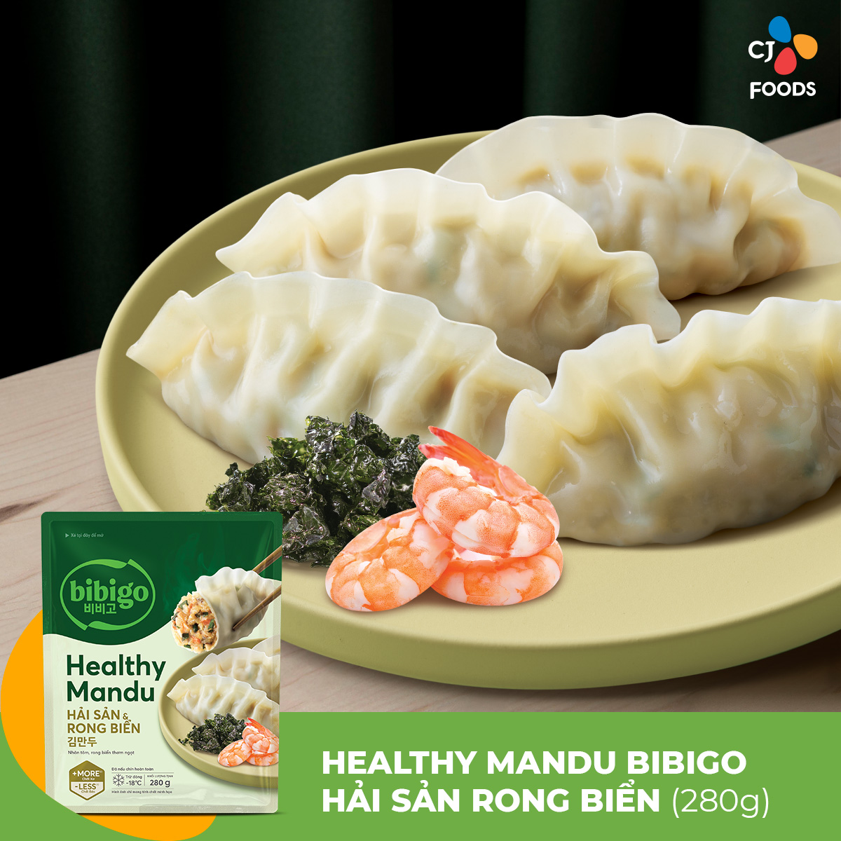 [Đơn Mandu 199k tặng Mandu 95k] Bánh xếp Healthy Mandu Bibigo Gói 300g ...
