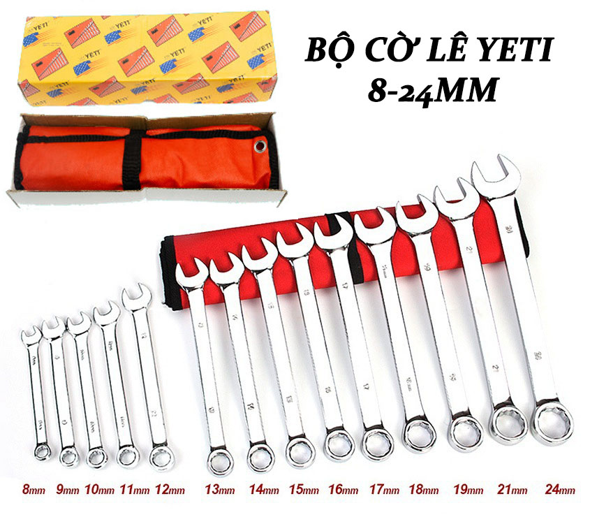Bộ cờ lê YETL USA 14 chi tiết 8-24mm (khoá vòng miệng) - MixASale
