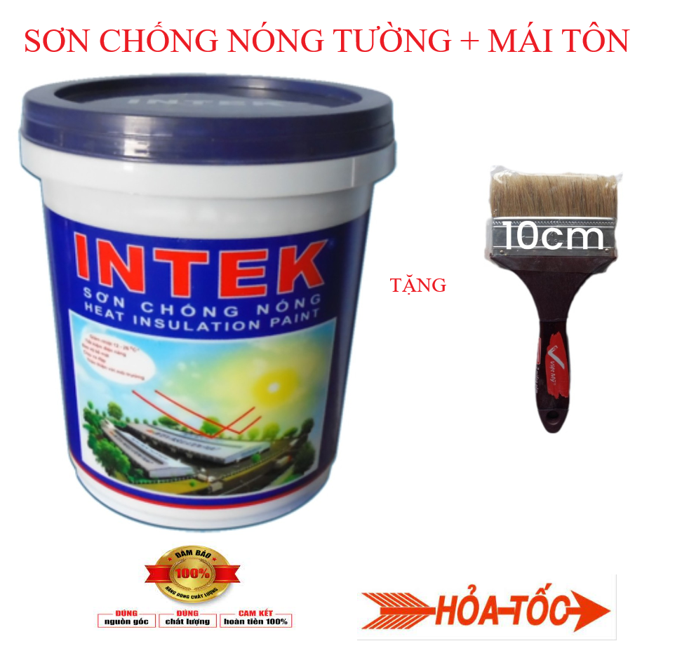 Sơn Chống Nóng – Cách Nhiệt 5L(6kg) là sơn chống hấp thụ nhiệt, bức xạ của mặt trời dùng cho mái ...