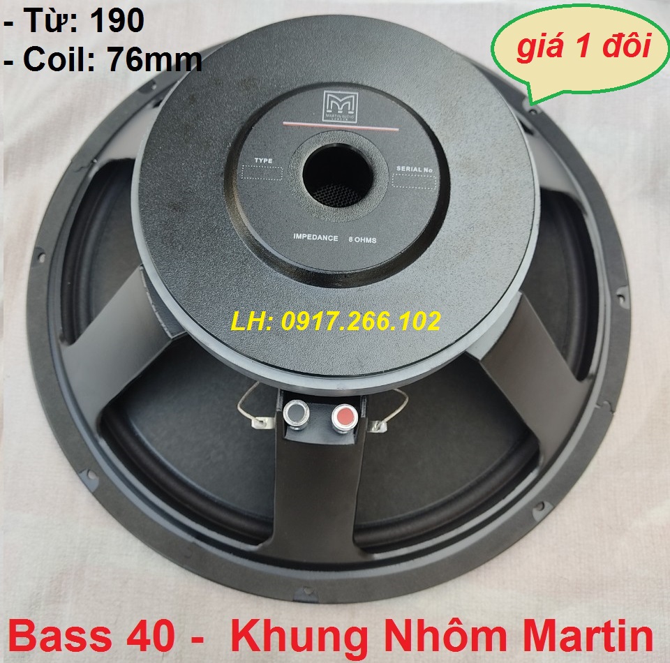 Loa martin Bass full 40 từ 190 coil 76mm - Cặp loa 4 tấc Khung Nhôm ...