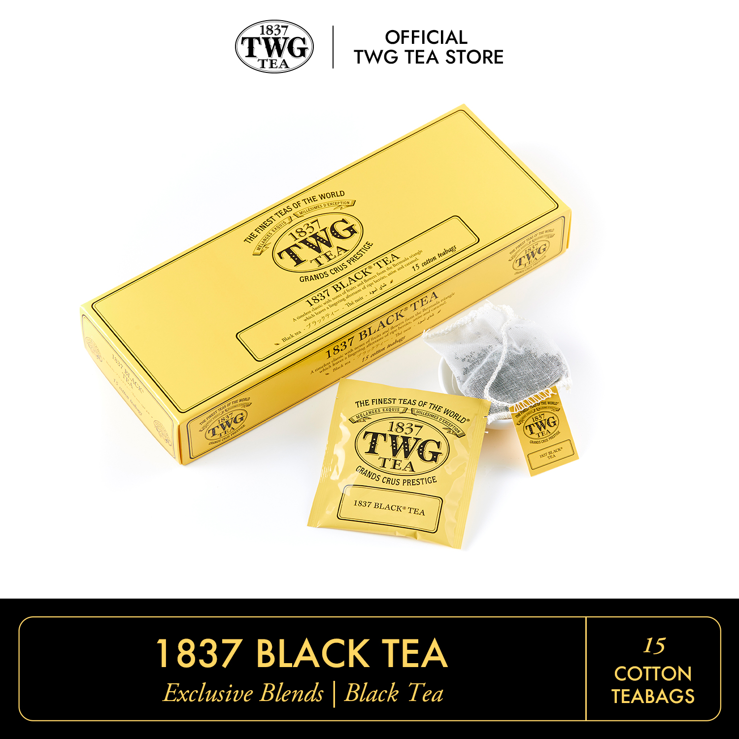 Trà TWG Tea - 1837 Black Tea (2.5g x 15 túi lọc) | Trà Đen | Lazada.vn