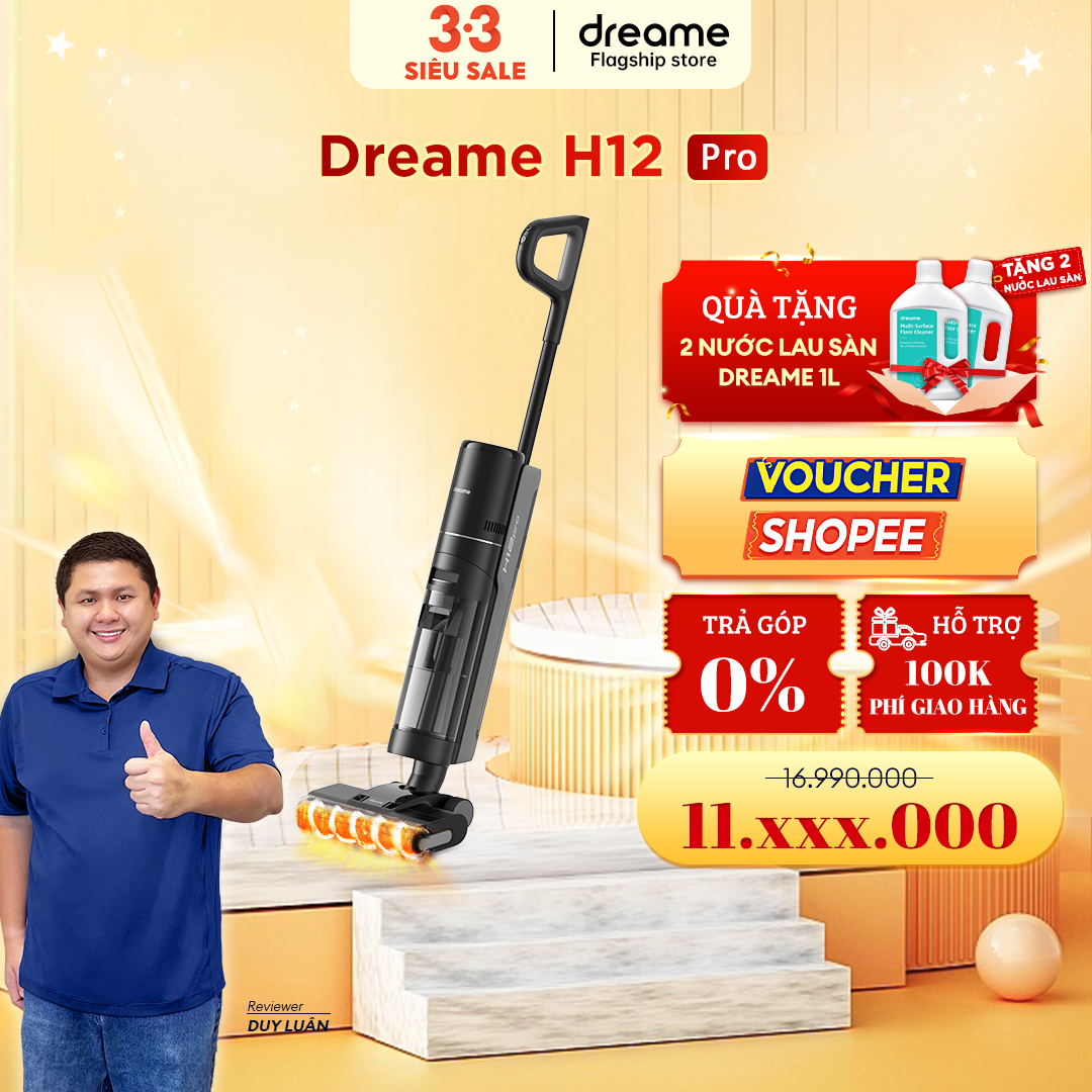 Máy Lau Sàn Hút Bụi Tự Động Giặt Sấy Dreame H12 pro - Bản quốc tế - Bảo hành 18 tháng - MixASale