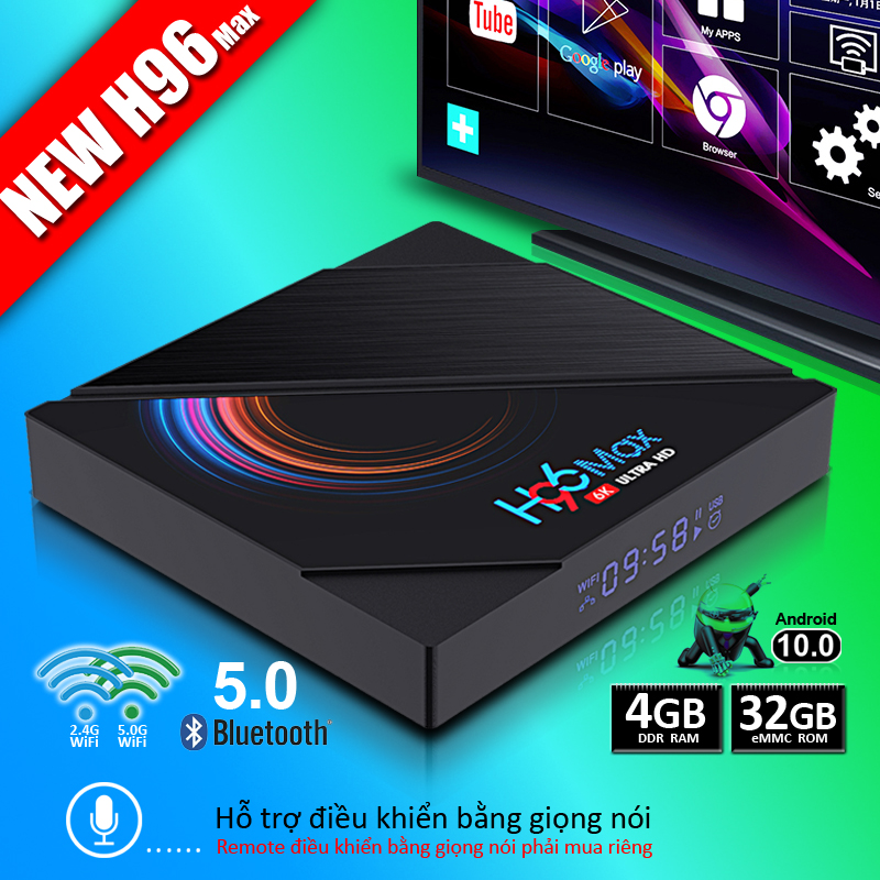 Tivi box android 11 Ram 4GB bộ nhớ 32GB kết nối wifi hình ảnh sắc nét ...