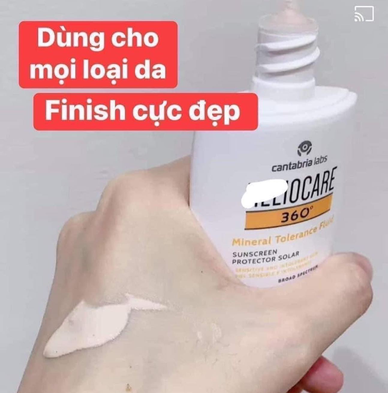 Kem chống nắng quang phổ rộng Heliocare 360 Mineral Tolerance Fluid ...