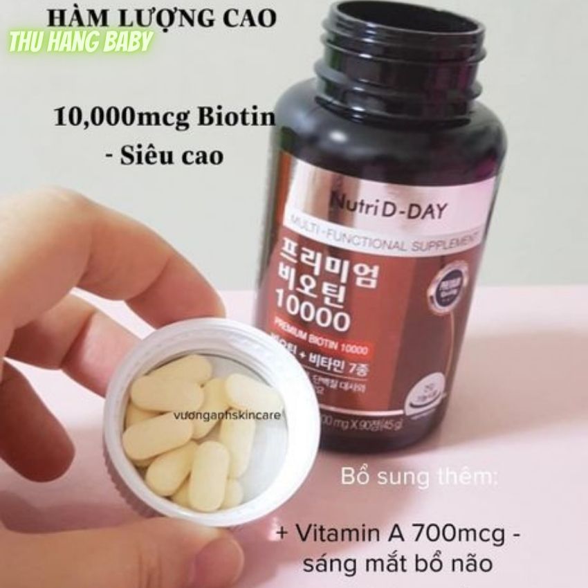 CHÍNH HÃNG Viên Uống BIOTIN 10.000UG NUTRI D-DAY giúp mọc tóc lưu thông ...