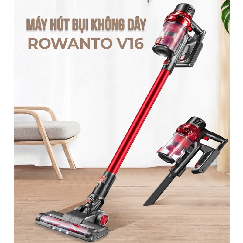 ( Bảo hành 24 tháng ) Máy hút bụi cầm tay không dây ROWANTO V16, máy hút bụi gia đình, máy hút ...