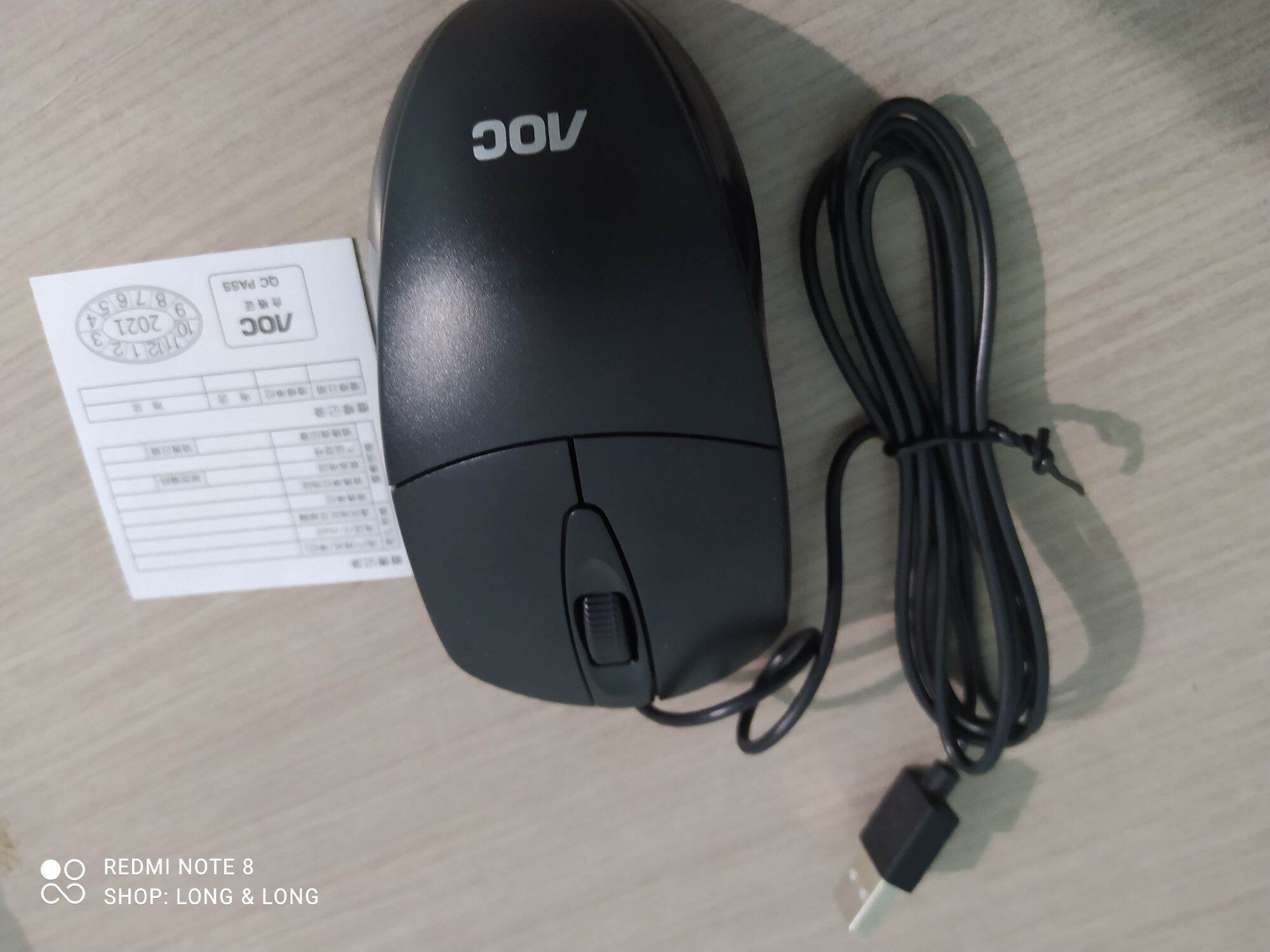 Chuột MÁY TÍNH Chuột máy tính có dây usb AOC MS121 miếng lót chuột độ bám cực tốt Bảo Hành 12 ...