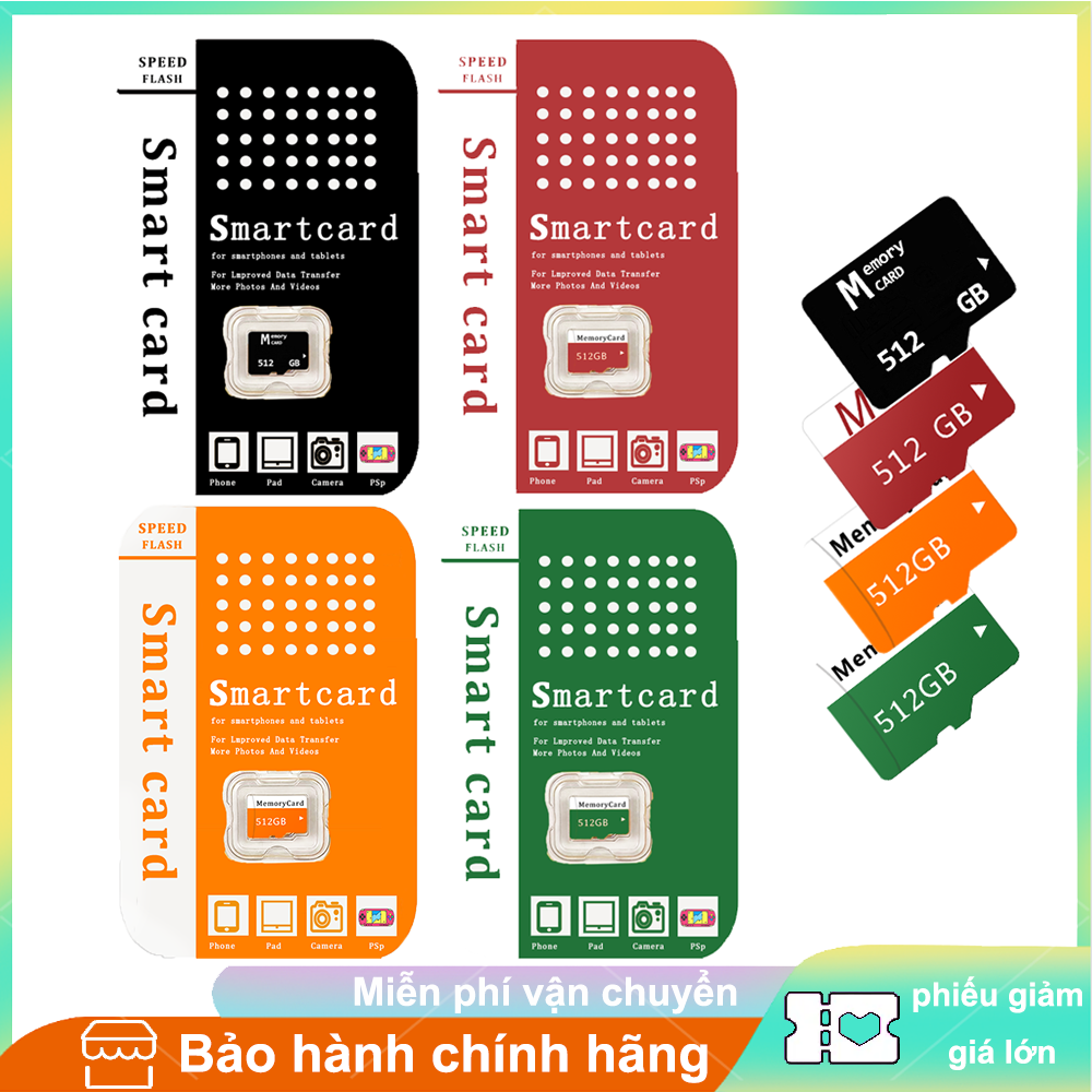 Thẻ Nhớ SD Card 32GB 64GB 128GB 256GB 512GB 100MB s U1 4K Micro SD Cho ...