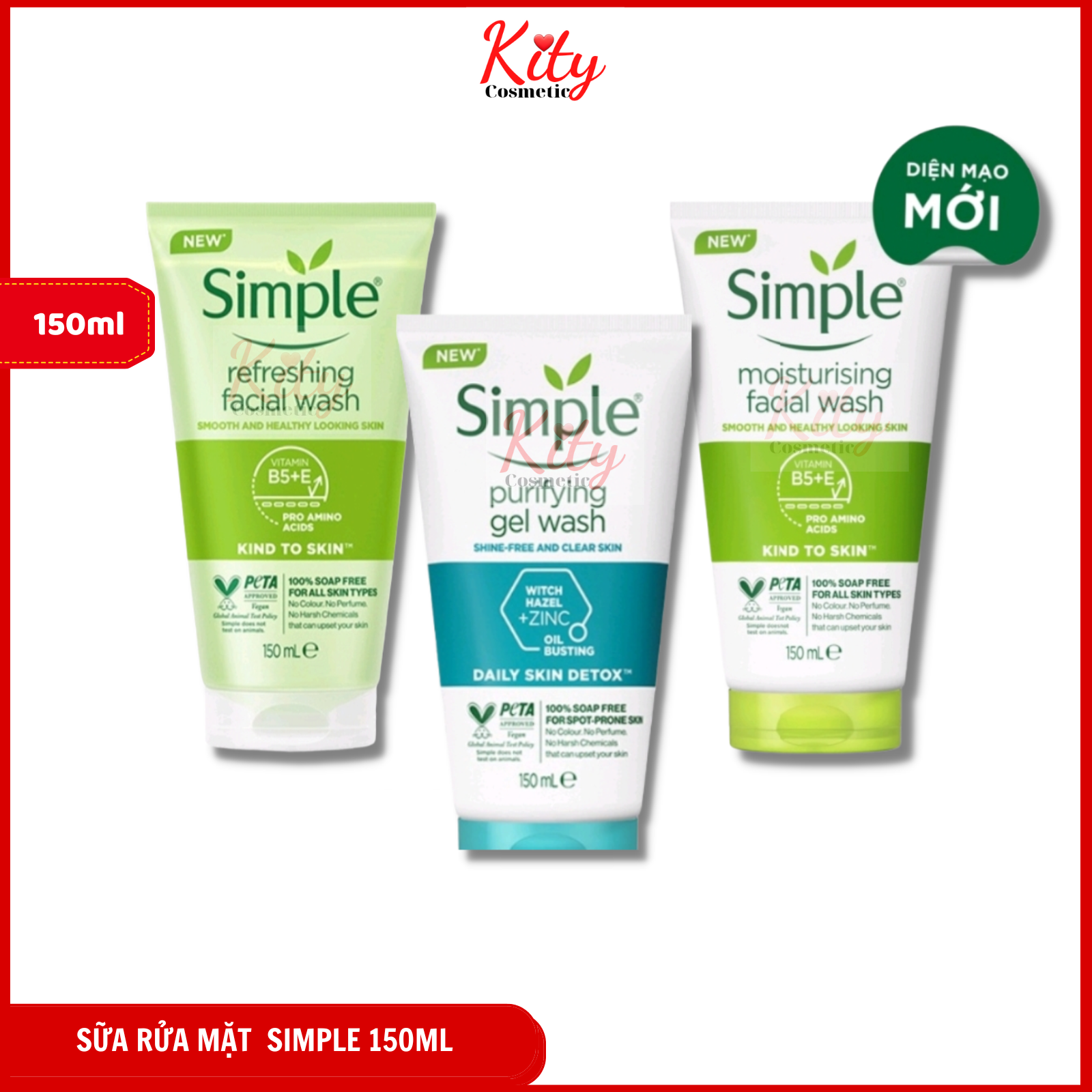 Hàng tặng không bán - Sữa rửa mặt Simple sạch sâu hiệu quả - cho da ...