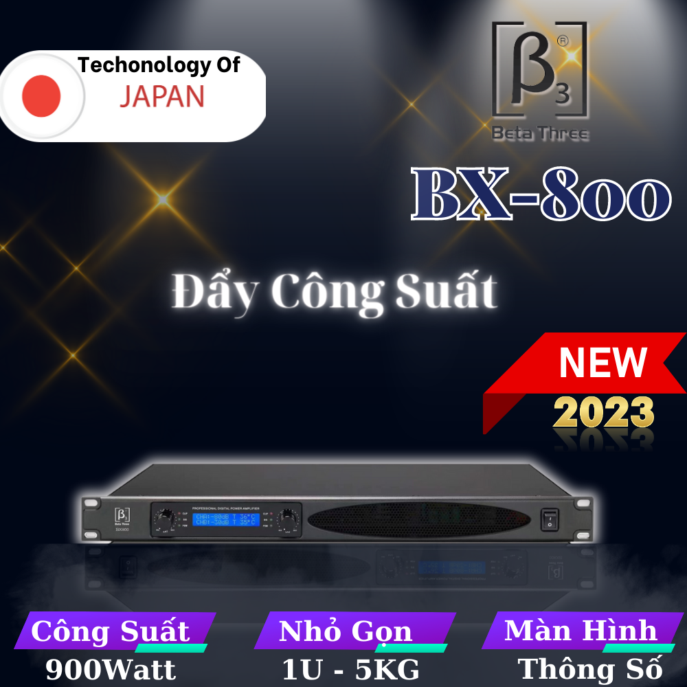 Đẩy Công Suất B3 (Beta Tree) - BX800 - 2 Kênh - Công Suất 900 Watt ...