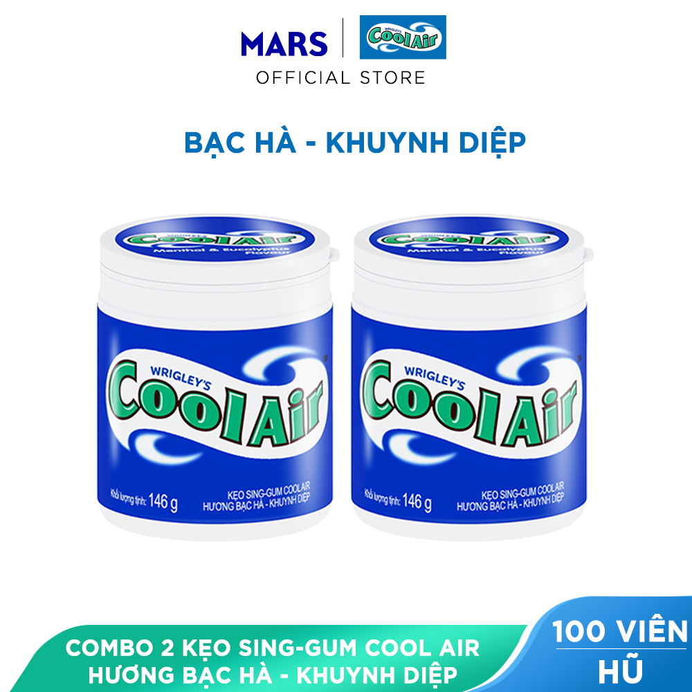 Combo 2 hũ kẹo Sing-gum Cool Air hương bạc hà - khuynh diệp hũ 40 viên ...
