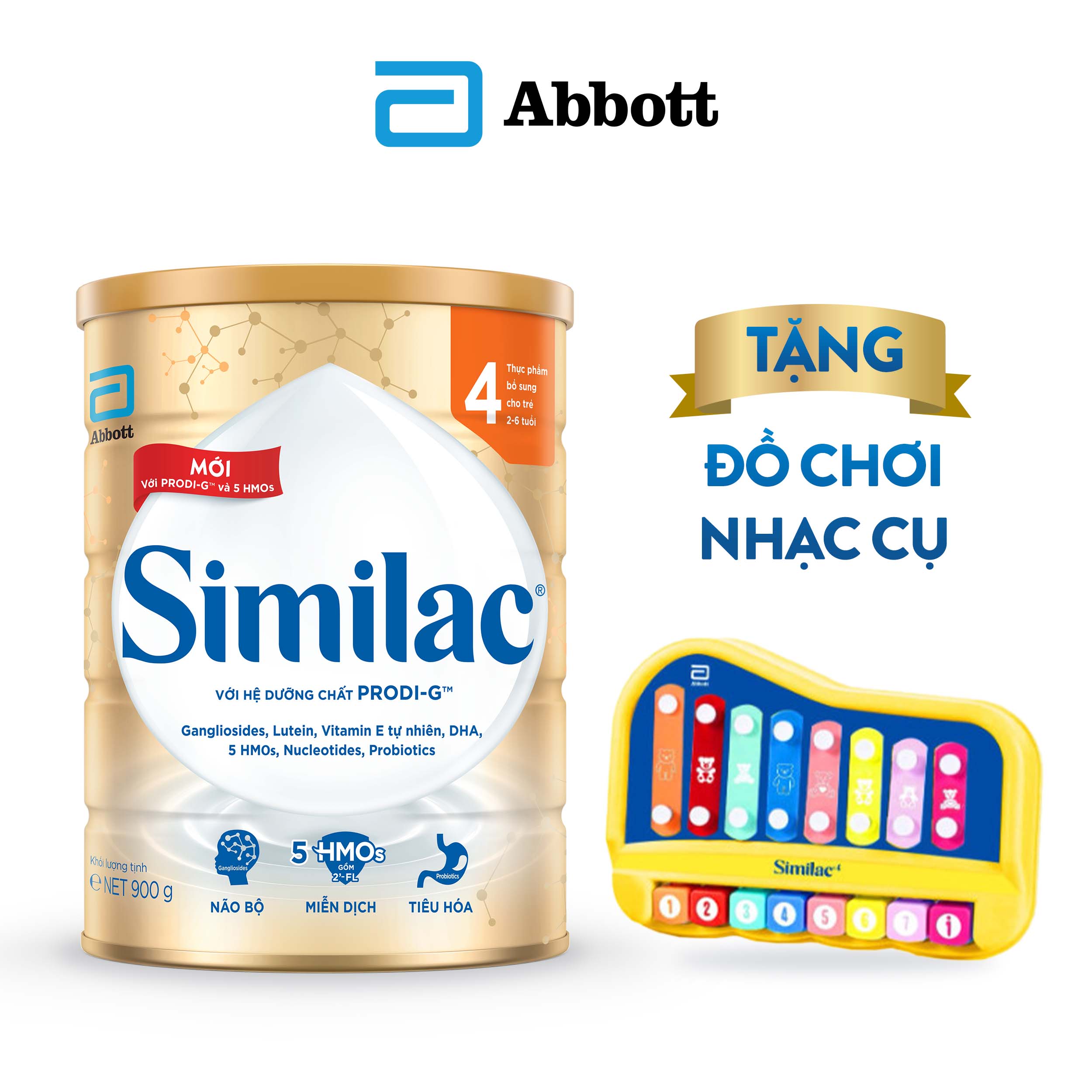 Lon Similac 4 900g đột phá dinh dưỡng 5G mới cho trẻ từ 2-6 tuổi Tặng ...