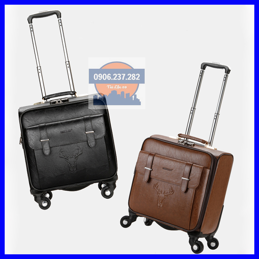 Vali kéo dạng xe đẩy Con Vịt Vàng size 20 dành cho trẻ em có bánh xe ...