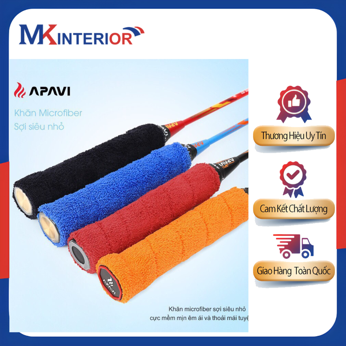 Quấn Vợt Cầu Lông Apavi AG-168 Cuốn Cán Vợt Chính Hãng Chất Lượng Tốt Chống Mồ Hôi Tay - MixASale