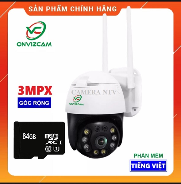 Camera CARECAM PRO ONVIZ 3.0Mps PTZ NGOÀI TRỜI CHỐNG NƯỚC XOAY ...
