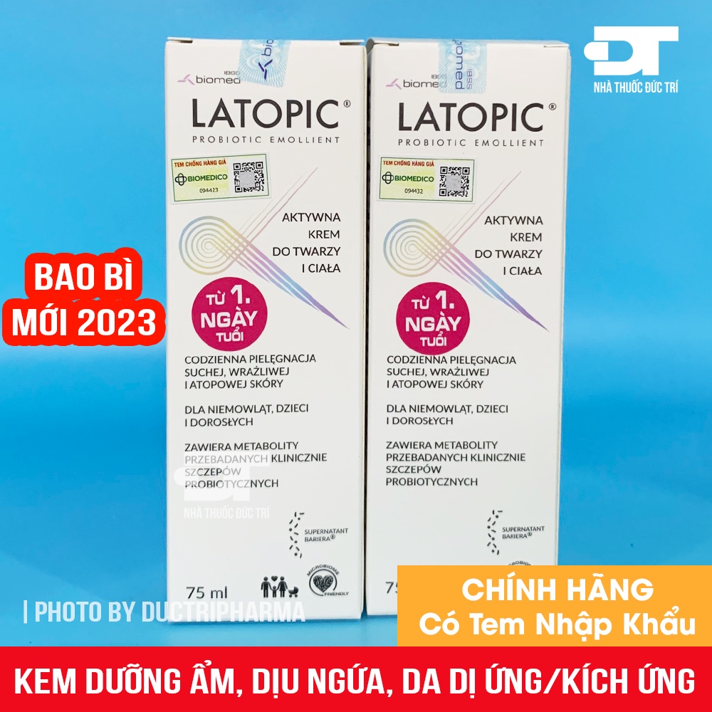 KEM DƯỠNG ẨM DỊU NGỨA DA KÍCH ỨNG LATOPIC FACE AND BODY CREAM (75ml ...