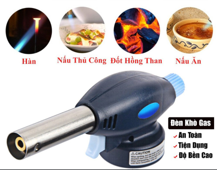 Khò Gas Đồng Nguyên Khối Nhiệt Độ Cao 1300- đèn khò ga mini - khò lửa ...