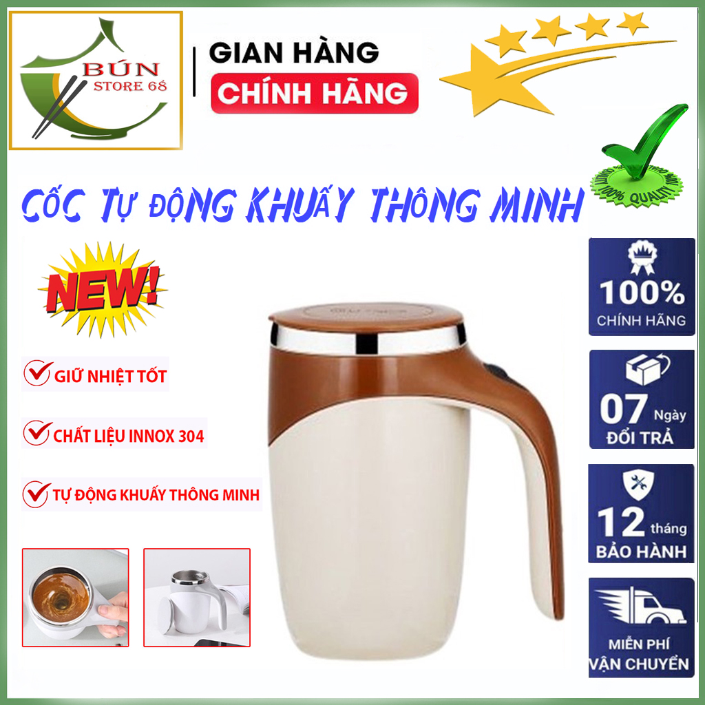 HCMCốc Tự Khuấy Tự Động 380Ml Cốc Pha Cà Phê Sữa Hoa Quả Cốc Khuấy Điện Từ Tính Bằng Thép Không ...