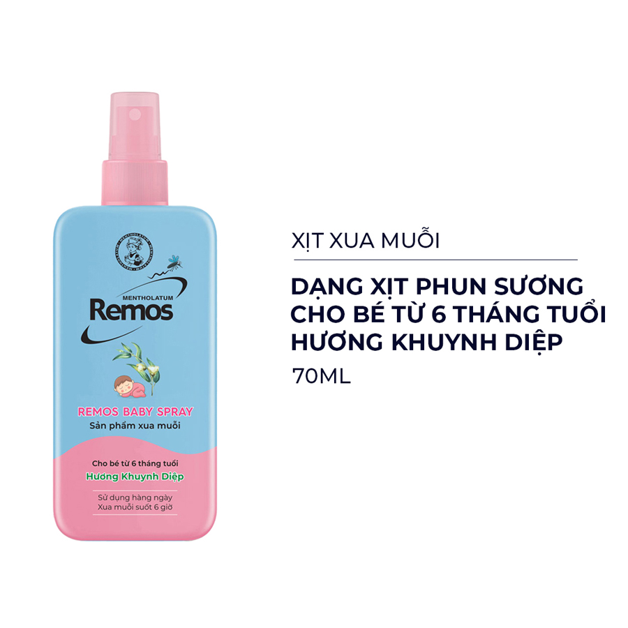 Remos Baby spray 60ml (Hương khuynh diệp) - Xịt / kem xua đuổi, chống ...