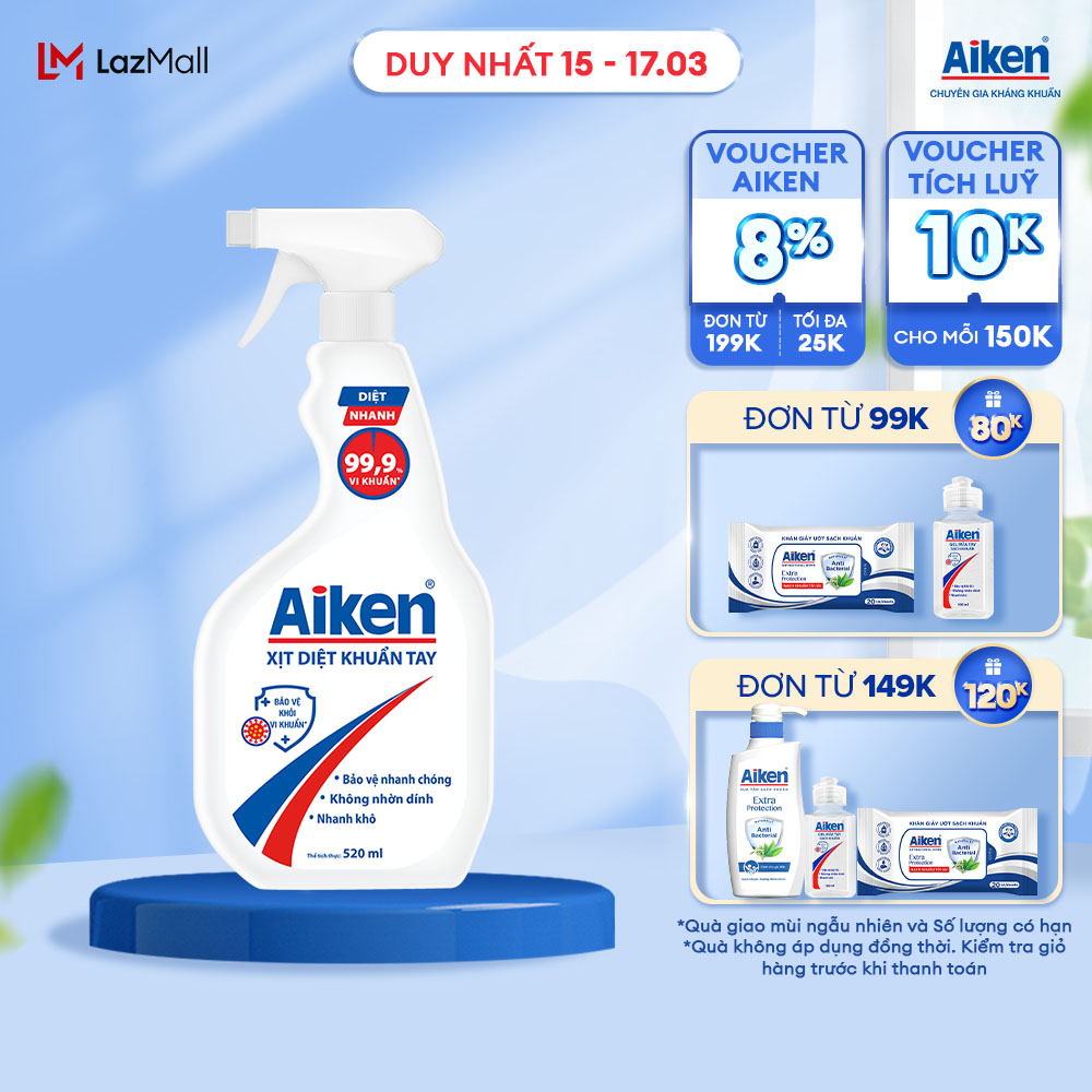 Xà Bông Cục Aiken Sạch Khuẩn 120g - MixASale