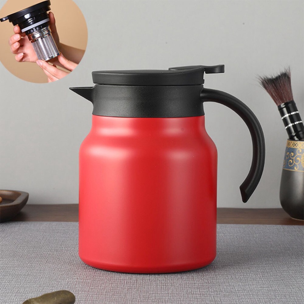 Ấm pha trà giữ nhiệt, ấm pha trà giữ nhiệt có lõi lọc, dung tích 1000ml, chất liệu inox 316 cao ...