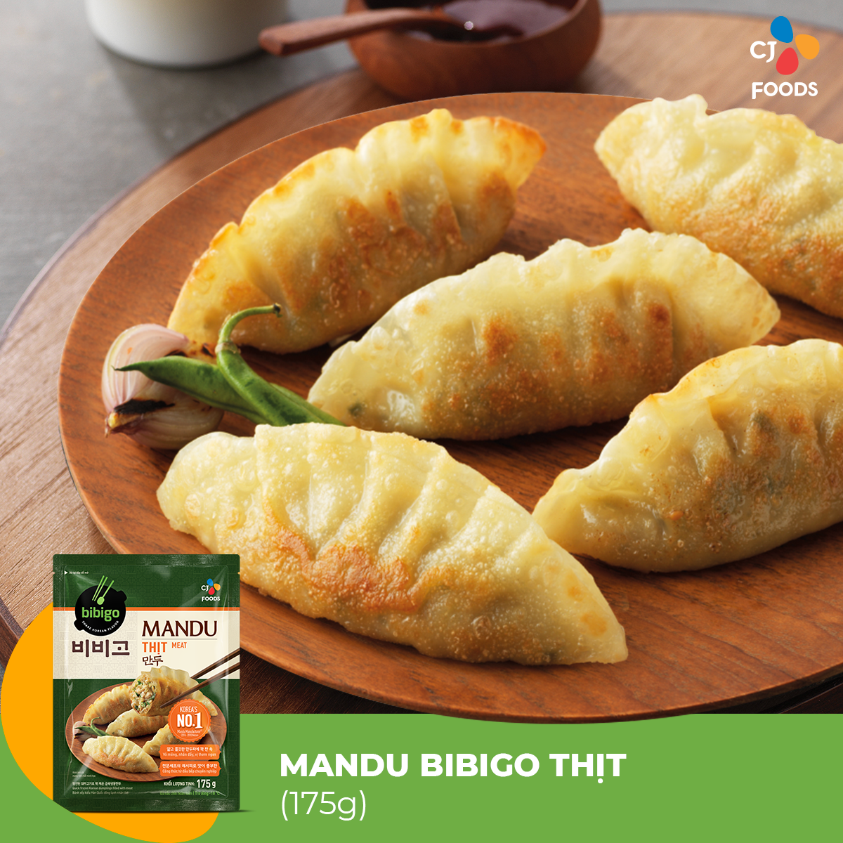 HCMTặng bánh gạo cho mỗi 99k mandu Bánh xếp Mandu Bibigo 175g (nhân ...