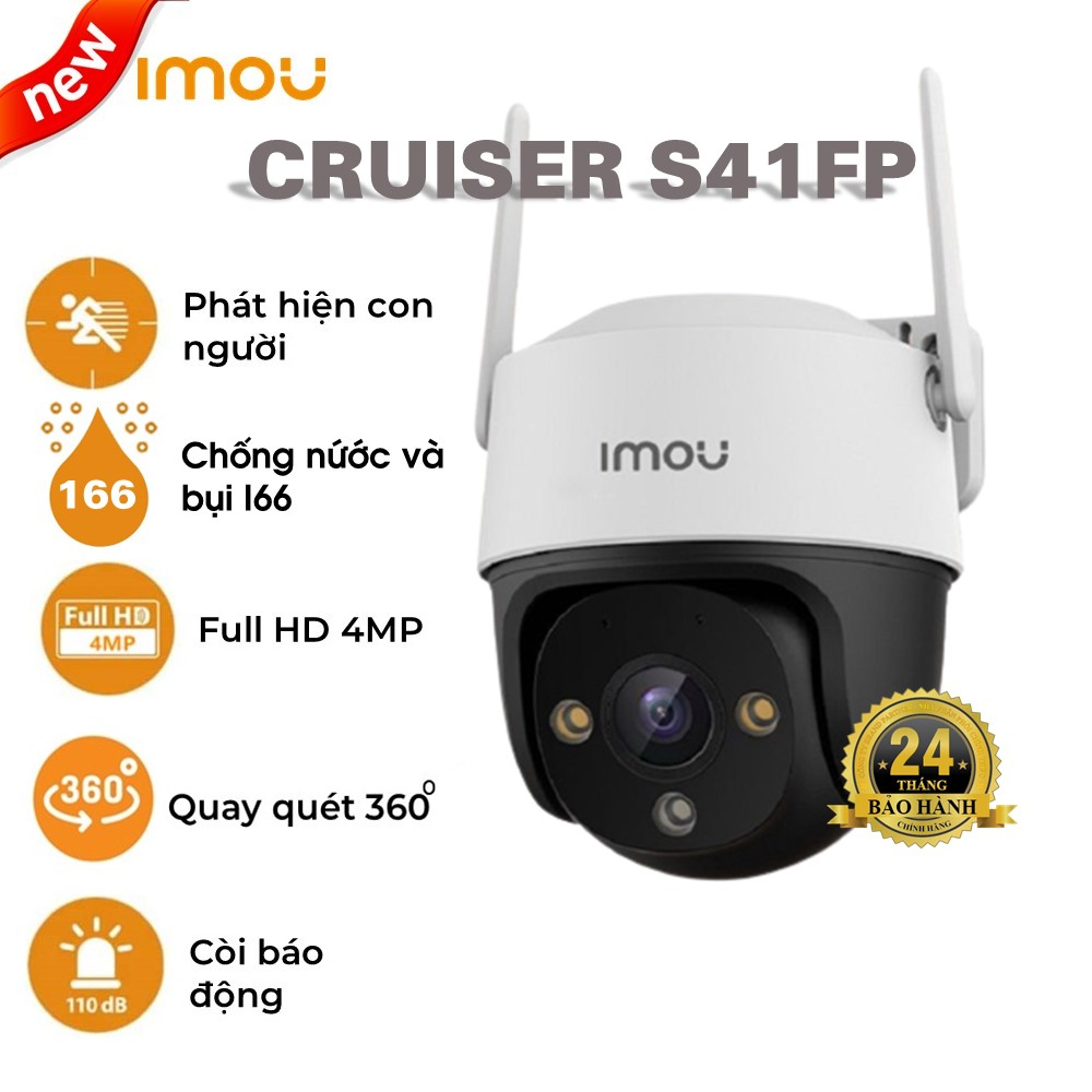 Camera Wifi không dây ngoài trời IMOU S41FP S22FP S42FP có màu ban đêm ...