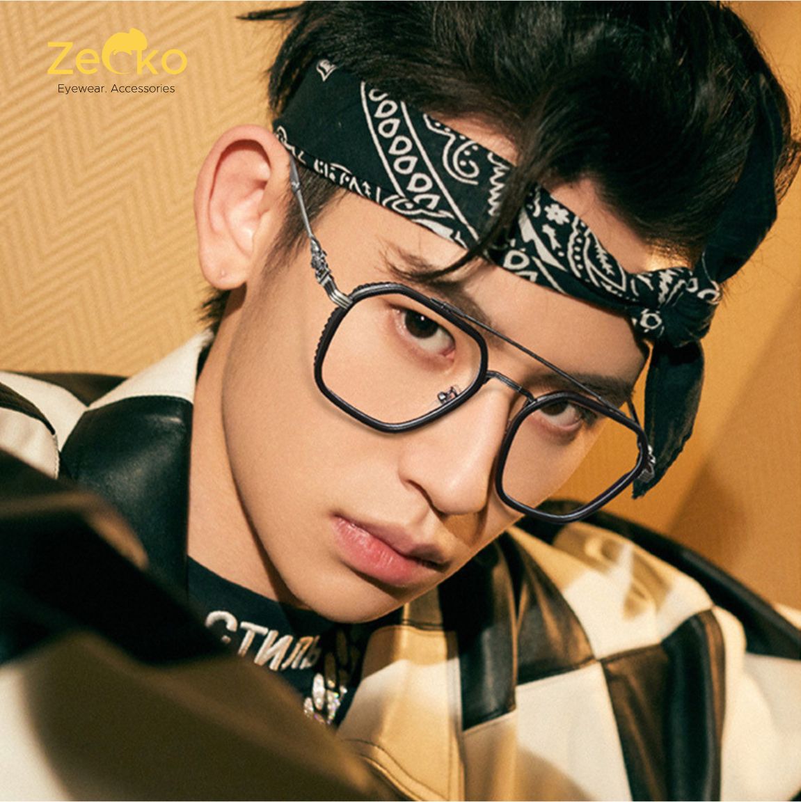 Gọng kính nam nữ giả cận Zecko EG01 chống ánh sáng xanh tia UV - MixASale