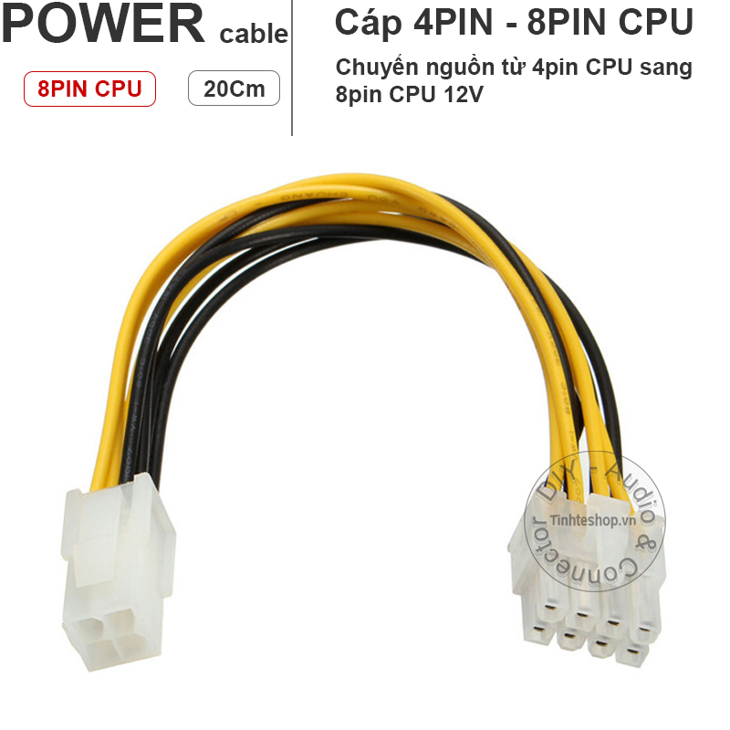 Cáp Nguồn 4 Pin Sang 8 Pin Cpu Dây Chuyển Nguồn Molex 4pin Ra 8pin