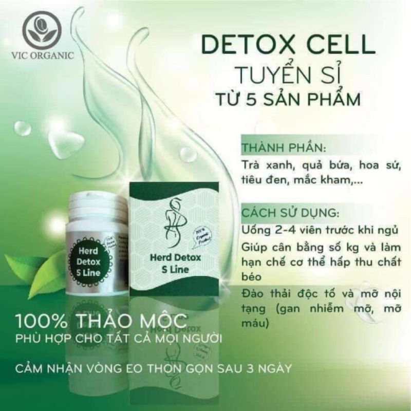 Thảo Mộc Giảm Mỡ Bụng Detox Cell Herb Detox Sline giảm 5-10cm sau 1 ...