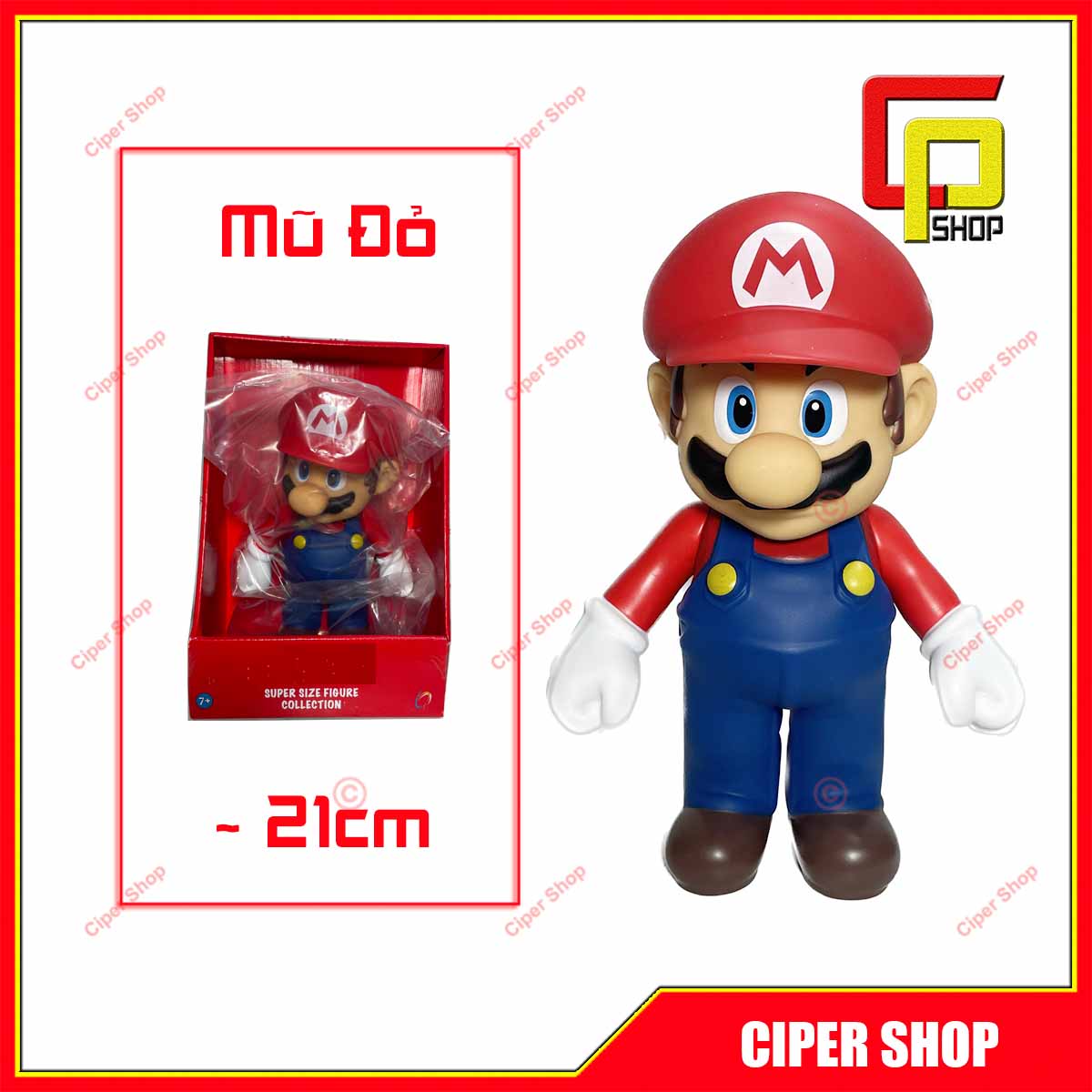 Mô hình Super Mario Bros - Mô hình Mario mũ đỏ | Lazada.vn