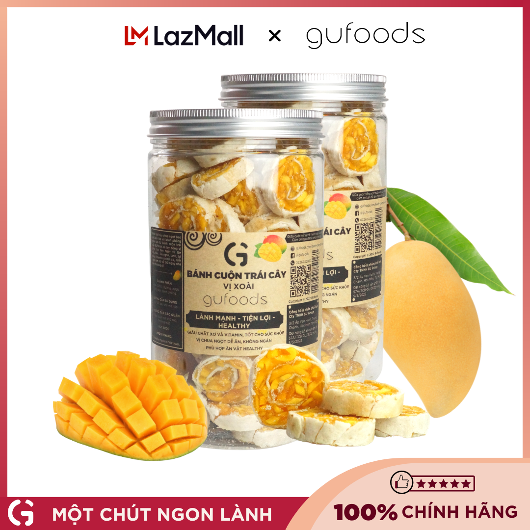 Combo 2 hũ bánh gạo lứt mầm GUfoods (bánh mầm) - Giàu GABA tự nhiên Hỗ ...