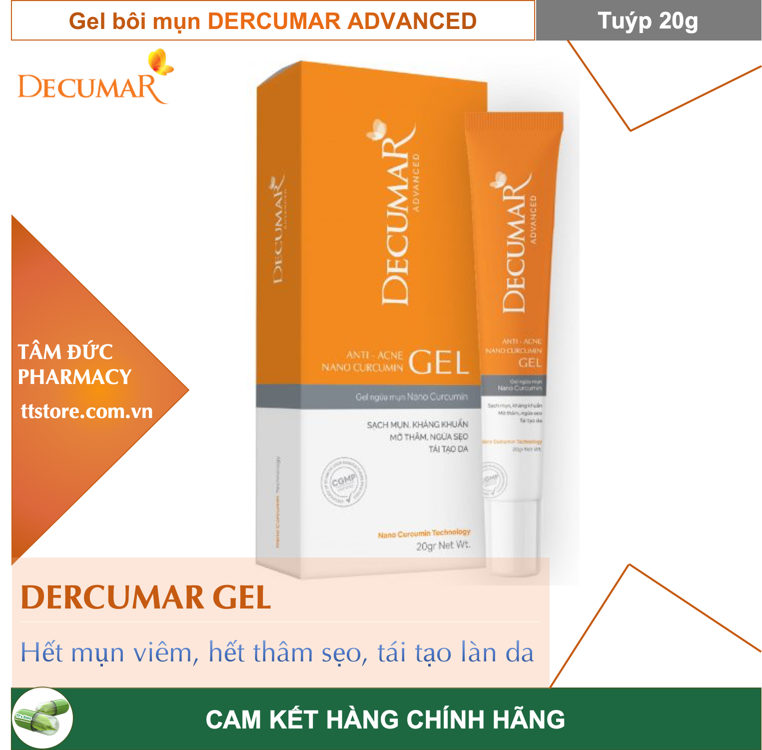[HCM][NEW] Combo sạch mụn DECUMAR ADVANCED [Gel rửa mặt kiềm nhờn gel ...