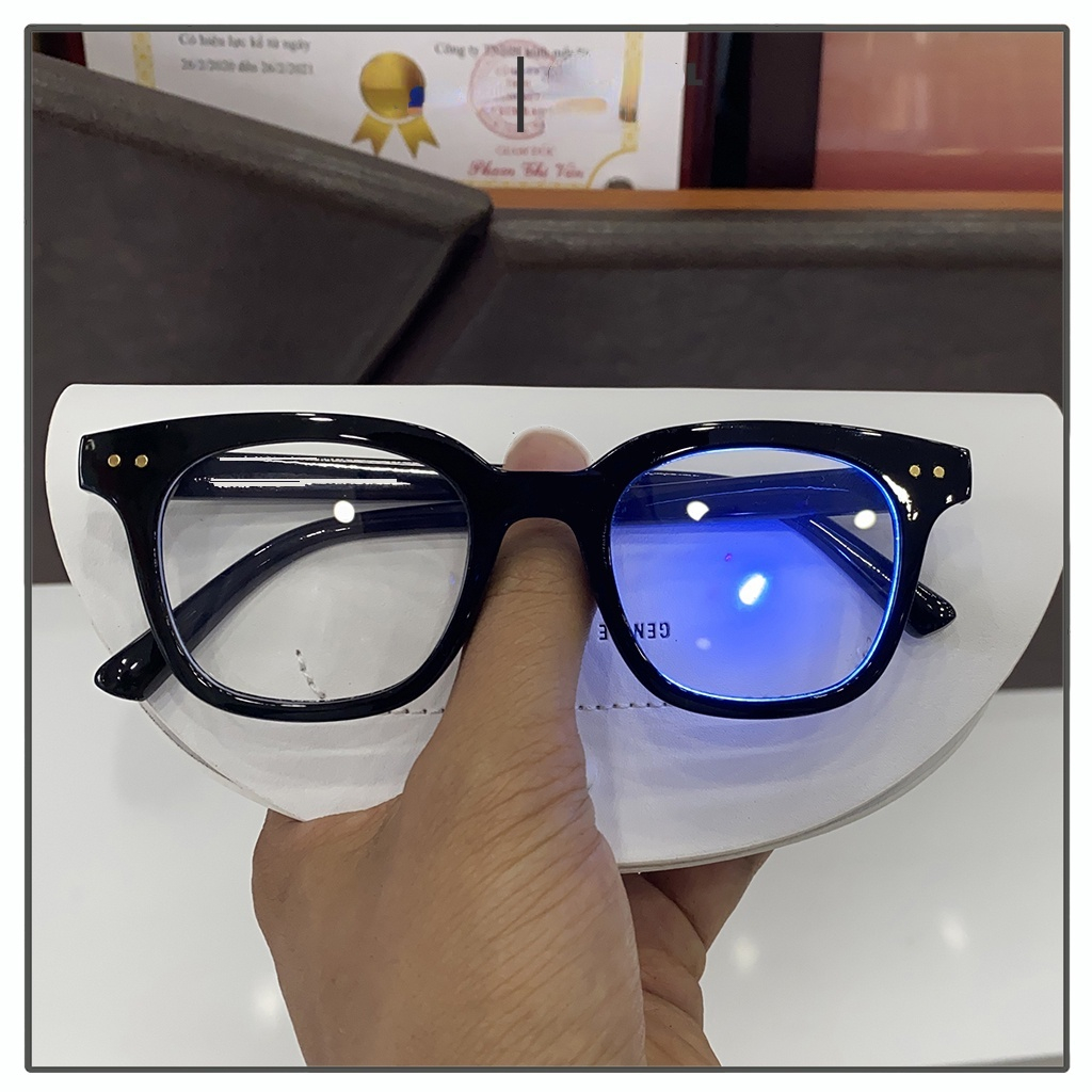 GMLV Black Glasses Transparent Korean Fashion Blu-ray Glass Square ...