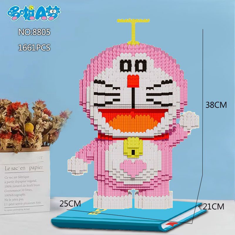 Tặng búa,lego doremon Lắp ráp mô hình doraemon chong chóng tre, túi ...