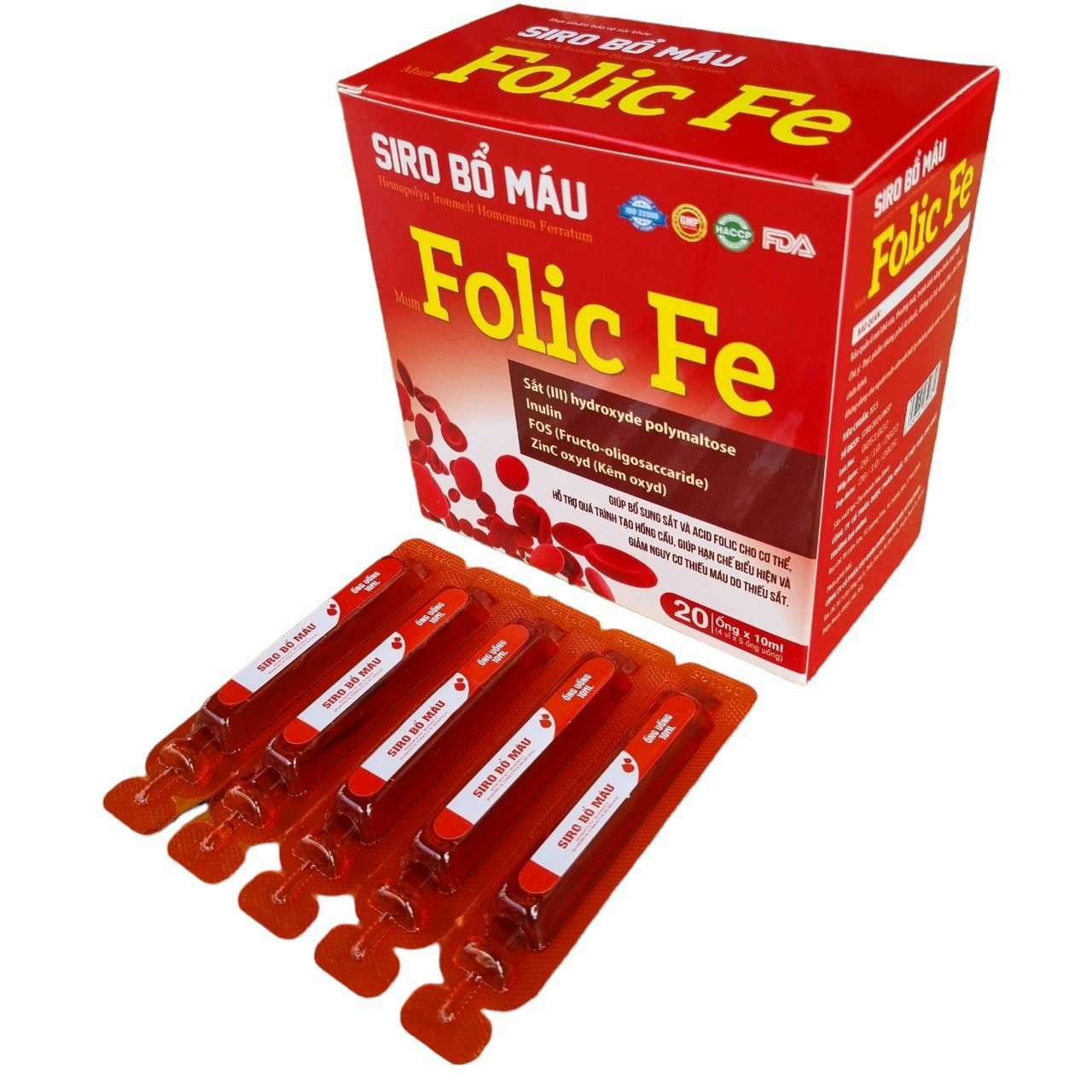 Bổ máu FOLIC FE Bổ sung sắt Acid Folic cho bà bầu và trẻ từ 6 tháng ...