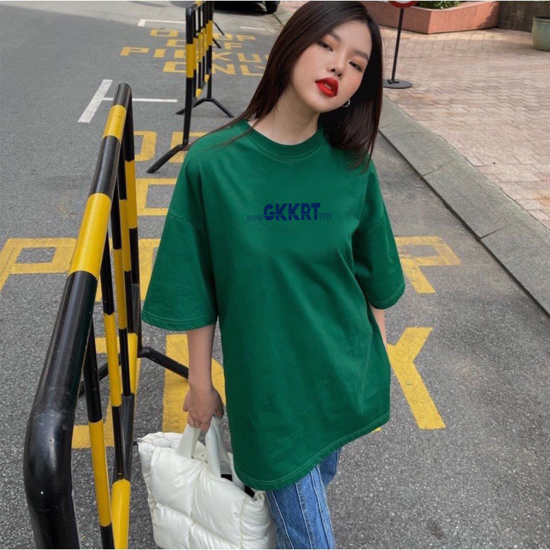 Áo phông nam nữ unisex tay lỡ thun form rộng GKKRT local brand teen ...