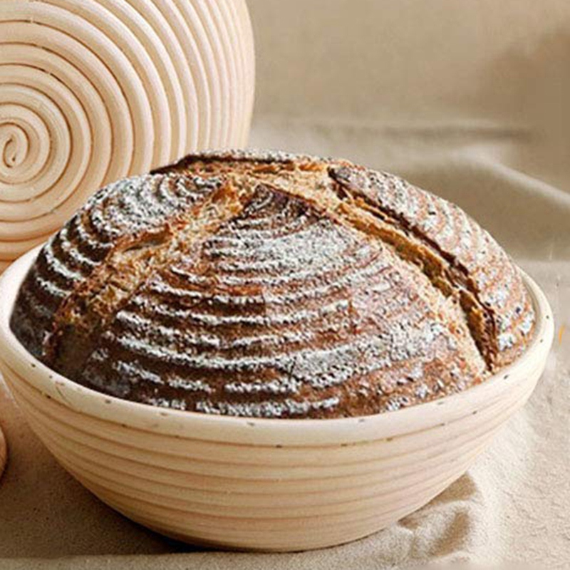 2 Pcs Round Bread Proofing Basket Natural Rattan Sourdough Proving ...